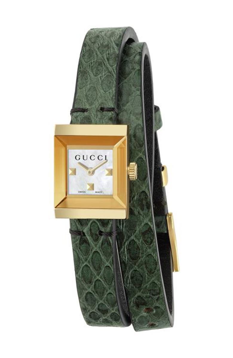 Gucci Women's G-Frame Leather Strap Watch | Nordstromrack