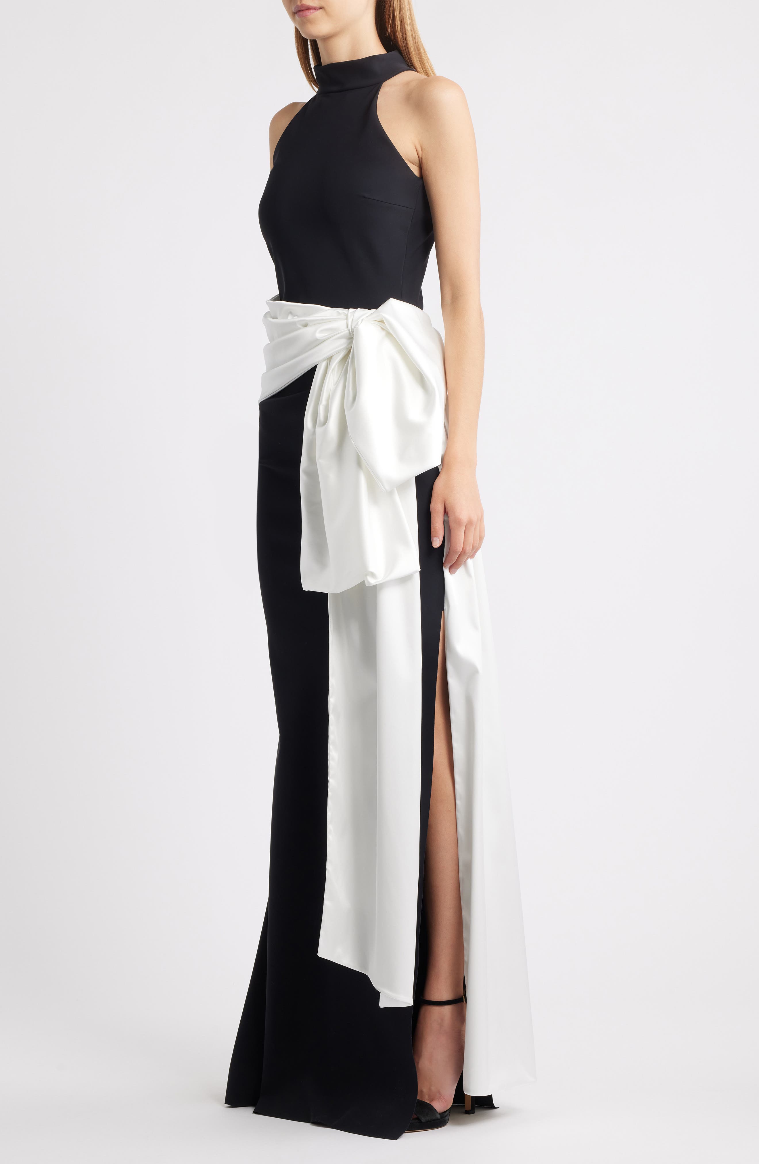 Chiara Boni La Petite Robe Sarity Bow Sleeveless Gown | Nordstrom