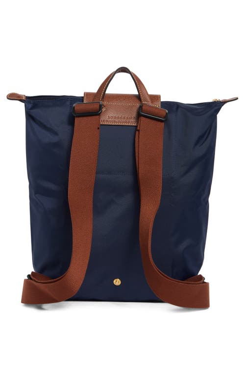 Longchamp Medium Le Pliage Backpack In Blue | ModeSens