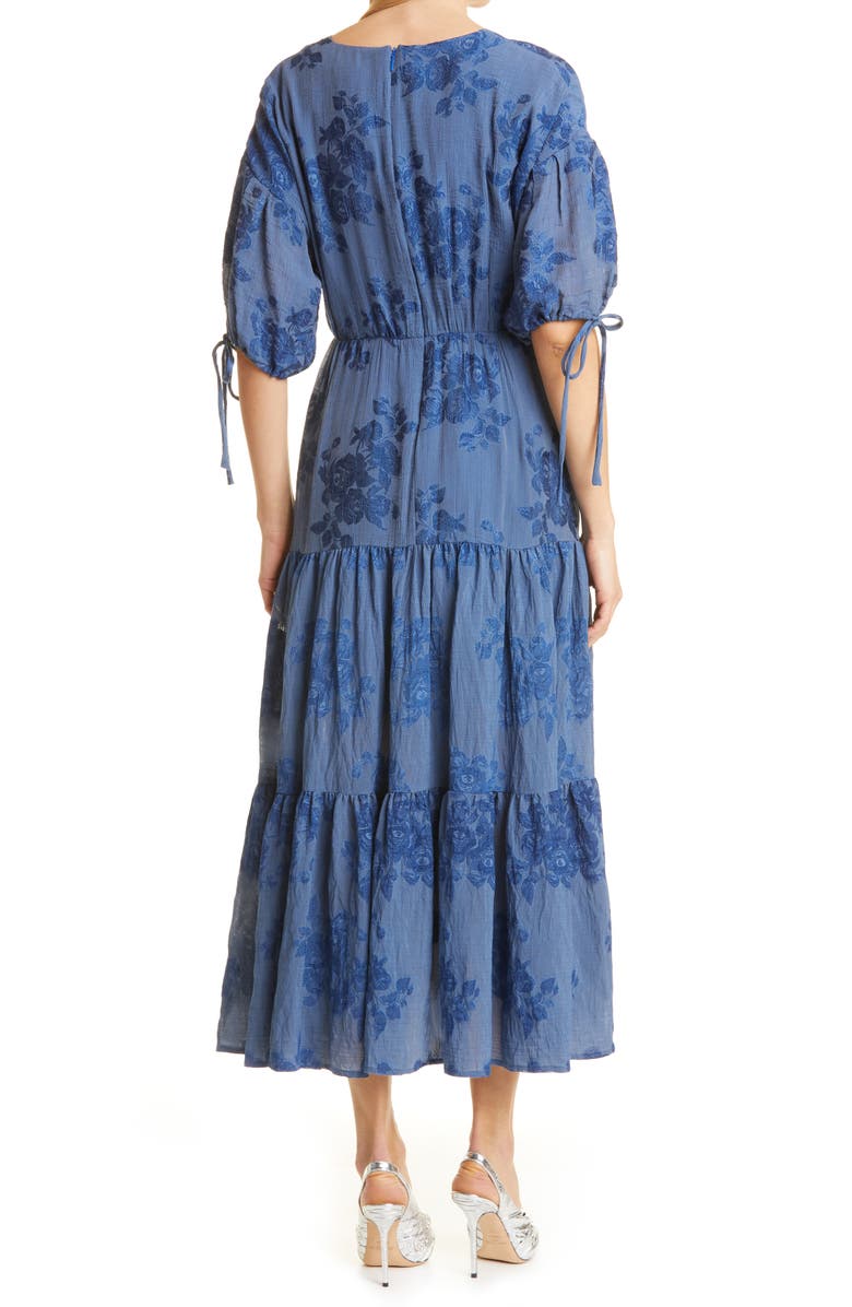 Ted Baker London Zilda Floral Puff Sleeve Faux Wrap Midi Dress ...
