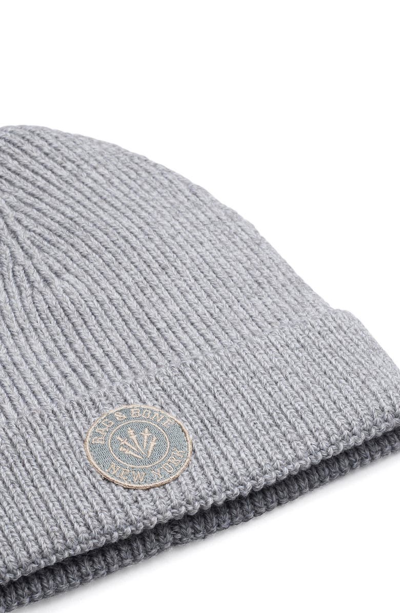 rag & bone Charlie Logo Patch Wool Blend Beanie | Nordstromrack