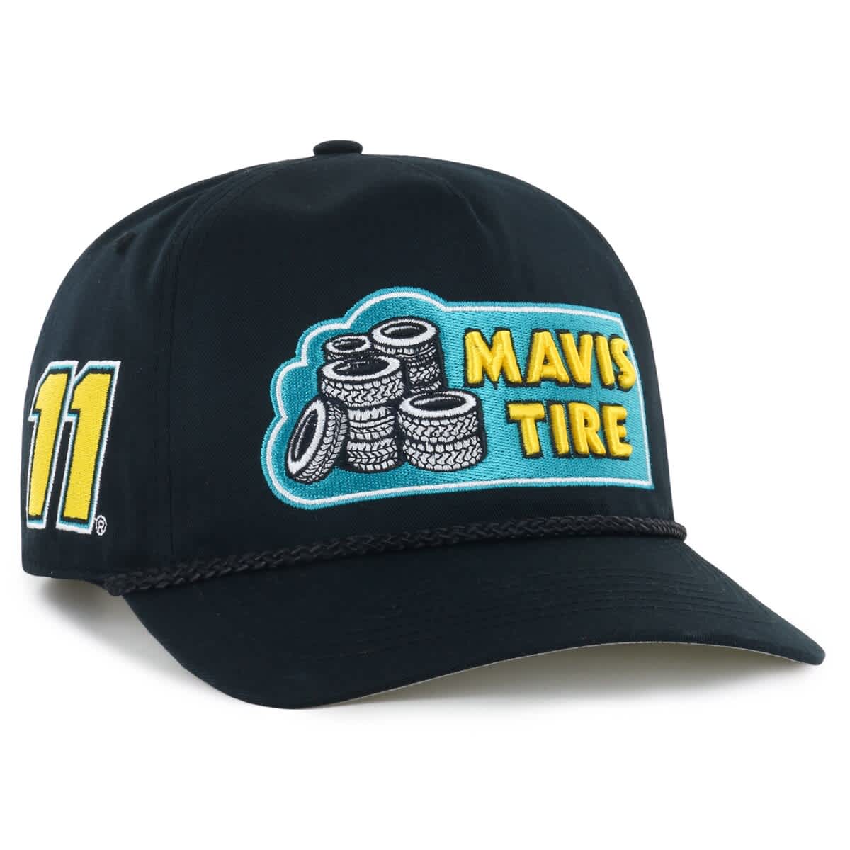 '47 Men's '47 Black Denny Hamlin Triple Hit Hitch Rope Adjustable Hat ...