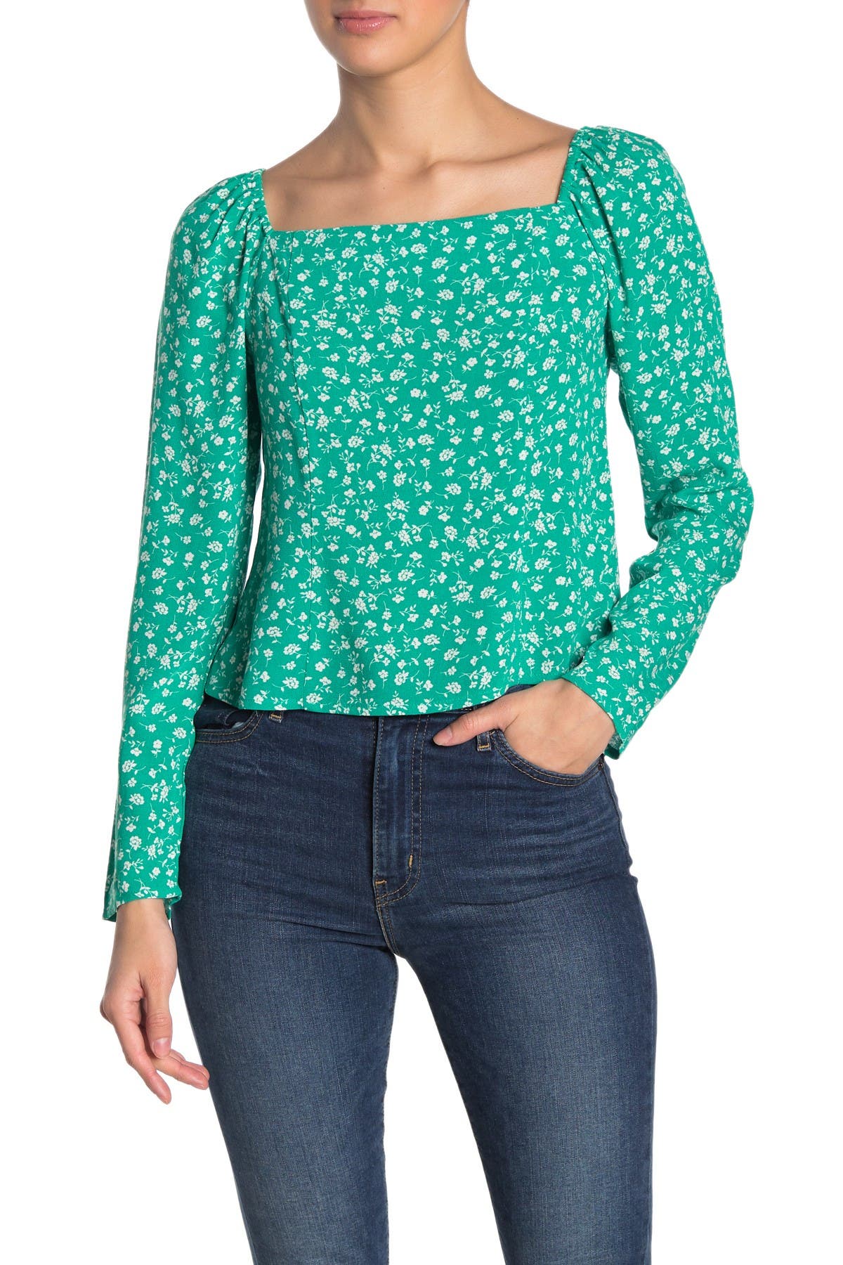 Elodie Long Sleeve Smocked Back Blouse | Nordstromrack