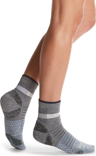Bombas Colorblock Merino Wool Blend Quarter Hiking Socks | Nordstrom