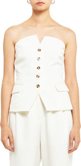 Grey Lab Strapless Bustier Vest | Nordstrom