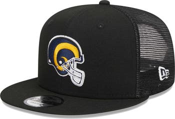 New Era Men's New Era Black Los Angeles Rams Throwback Main Trucker ...