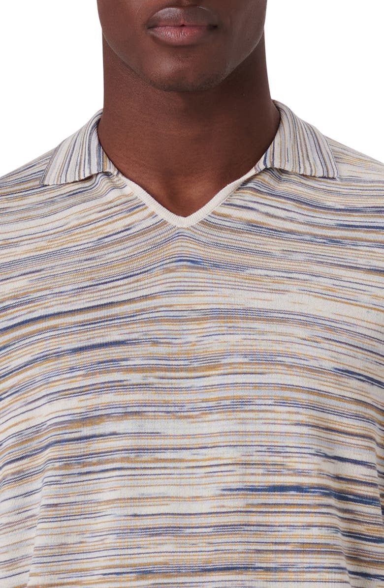 Bugatchi Space Dye Stripe Long Sleeve Polo Sweater | Nordstromrack