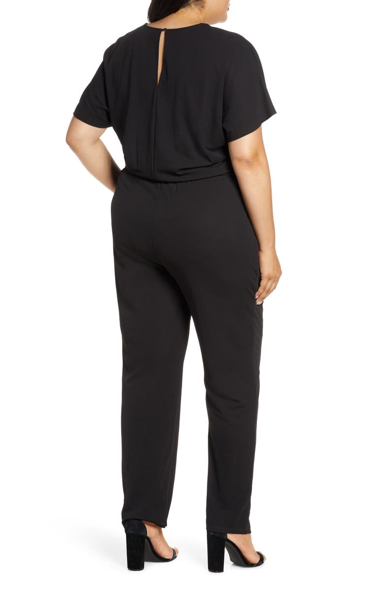 Leota Michaela Short Sleeve Crepe Jumpsuit | Nordstromrack