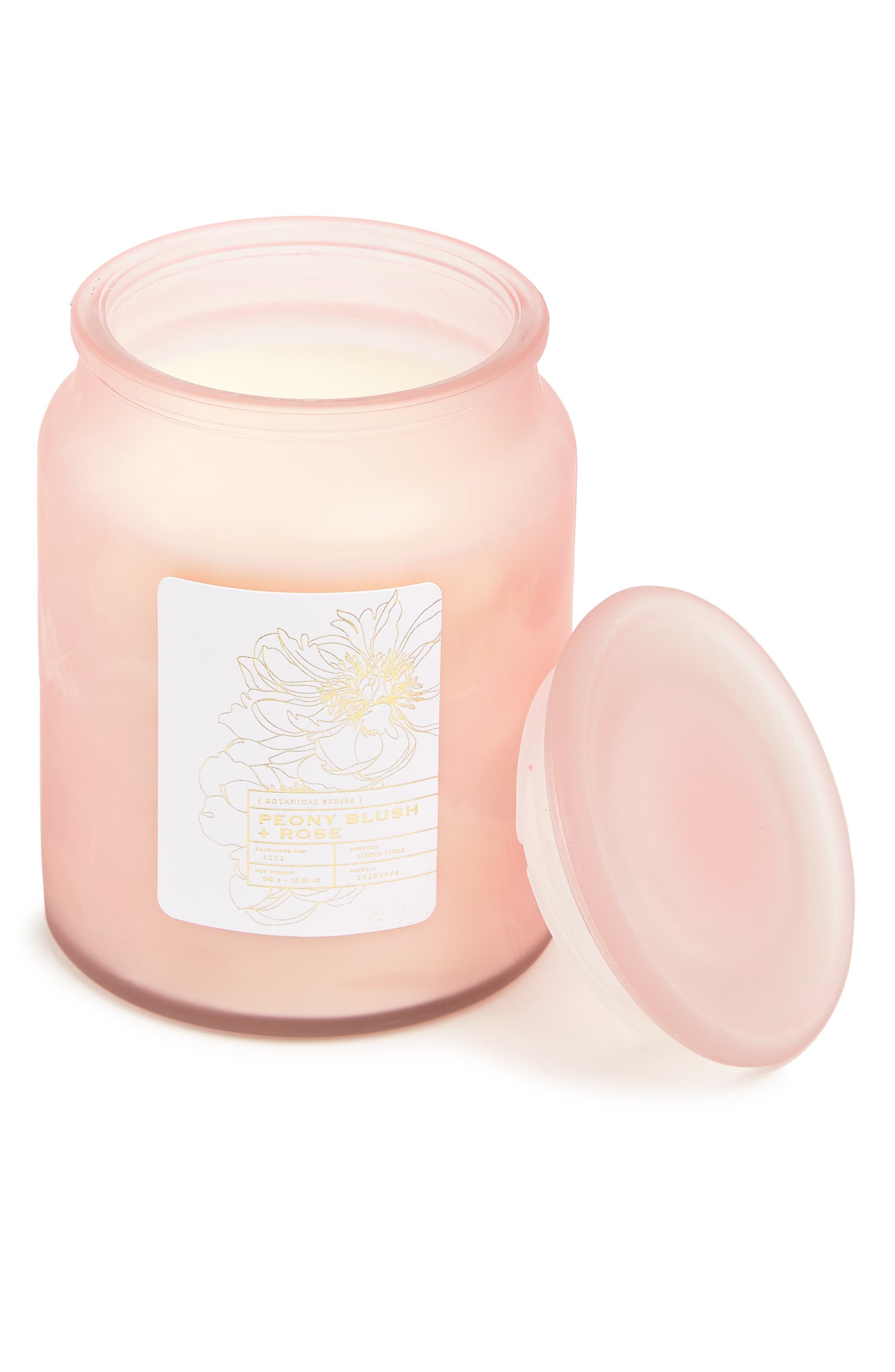PORTOFINO CANDLES Peony Blush + Rose Deco Lab Jar Scented Candle ...