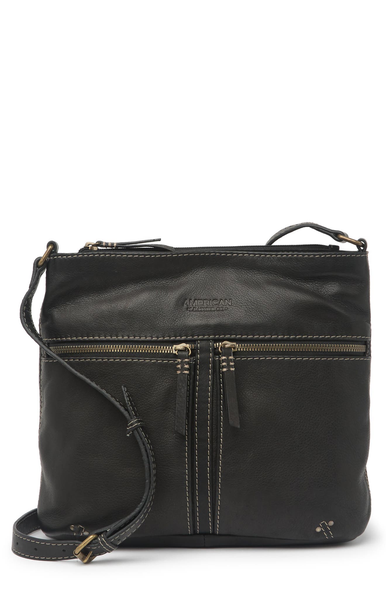 AMERICAN LEATHER CO. Hanover Double Entry Crossbody Bag | Nordstromrack