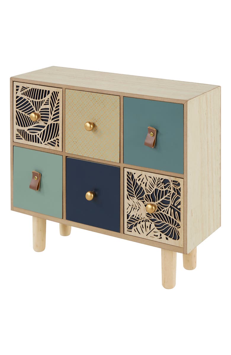 VIVIAN LUNE HOME Blue MDF Eclectic Jewelry Box | Nordstromrack