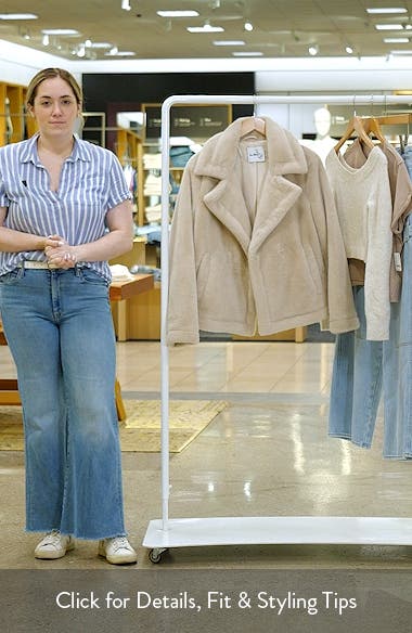 Sam Edelman Notched Lapel Faux Fur Jacket | Nordstromrack