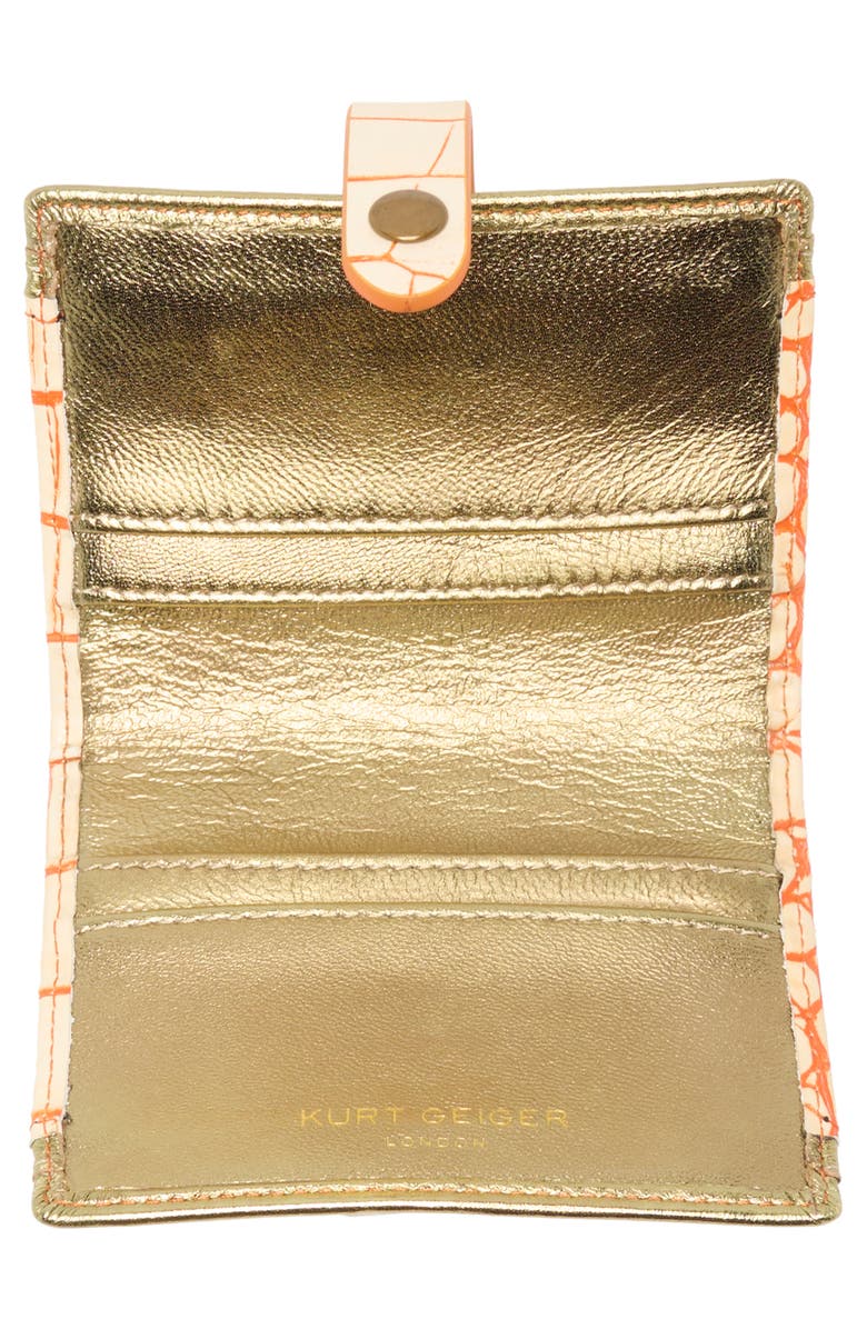 Kurt Geiger London Shoreditch Croc Embossed Leather Card Case ...