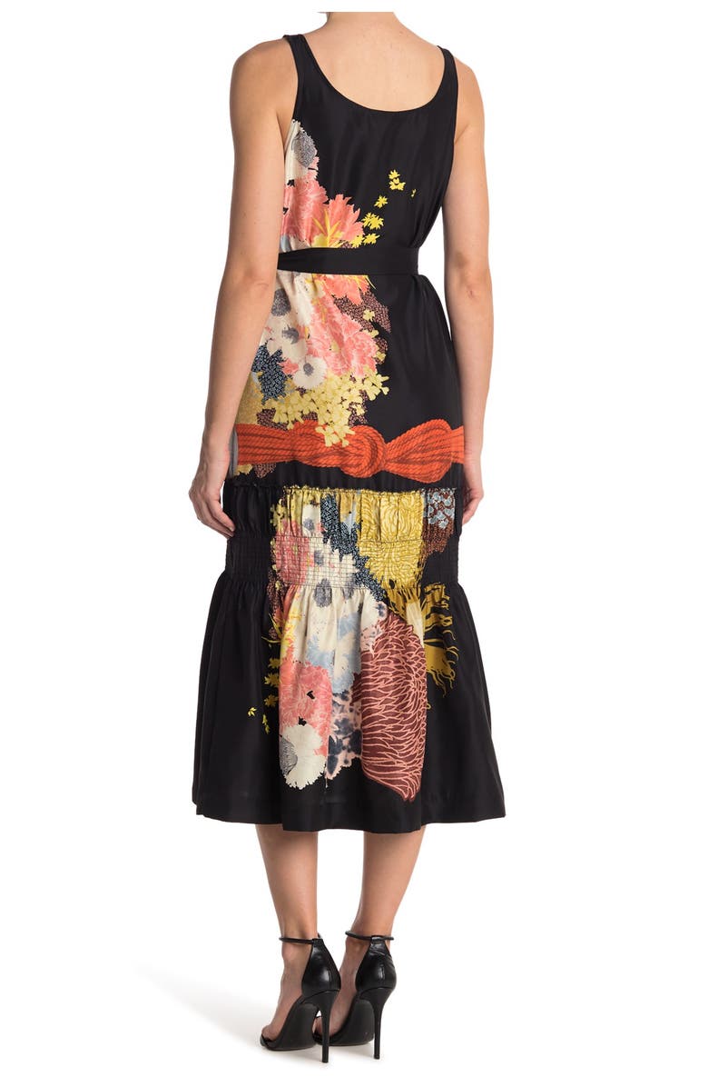 Dries Van Noten Silk Drop Waist Printed Midi Dress | Nordstromrack