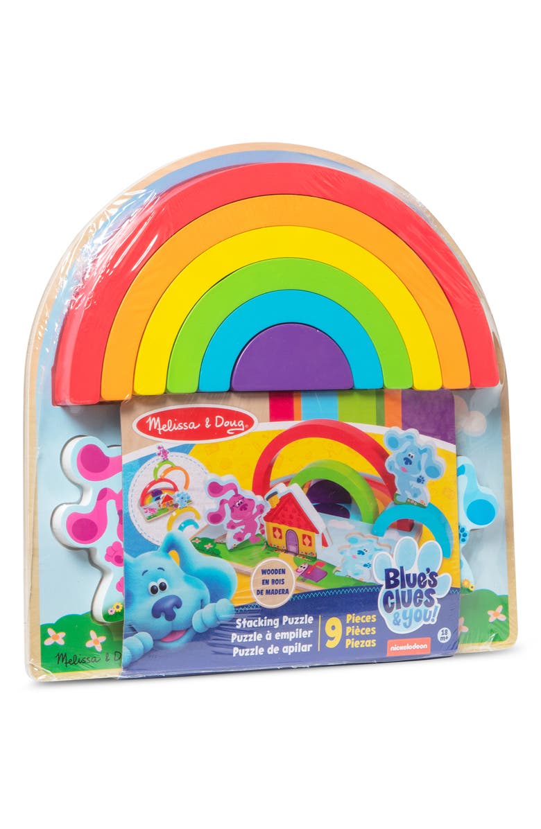 Melissa & Doug Blue's Clues & You! 9-Piece Wooden Rainbow Stacker ...