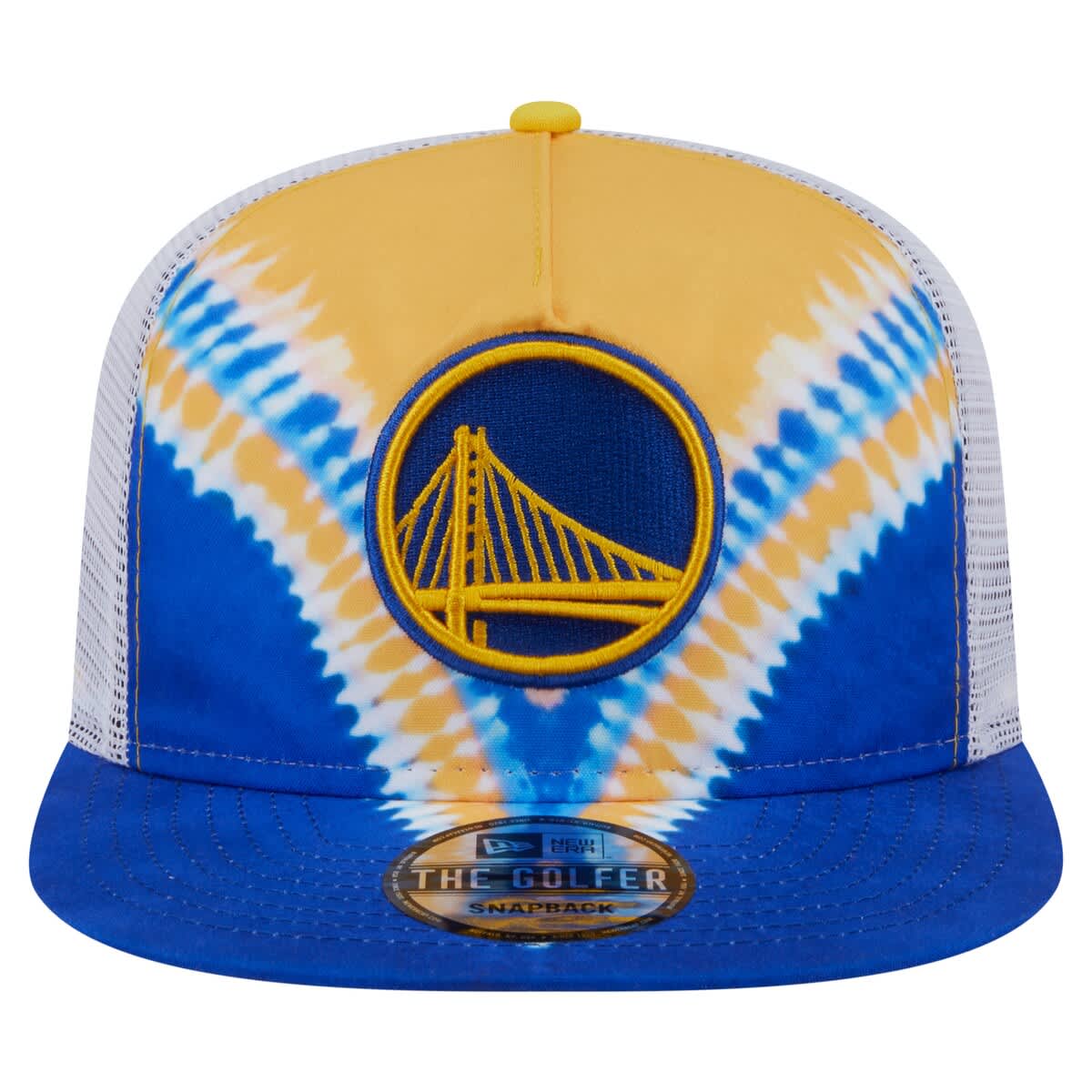 Men's New Era Royal/Gold Golden State Warriors Throwback Dye Golfer ...