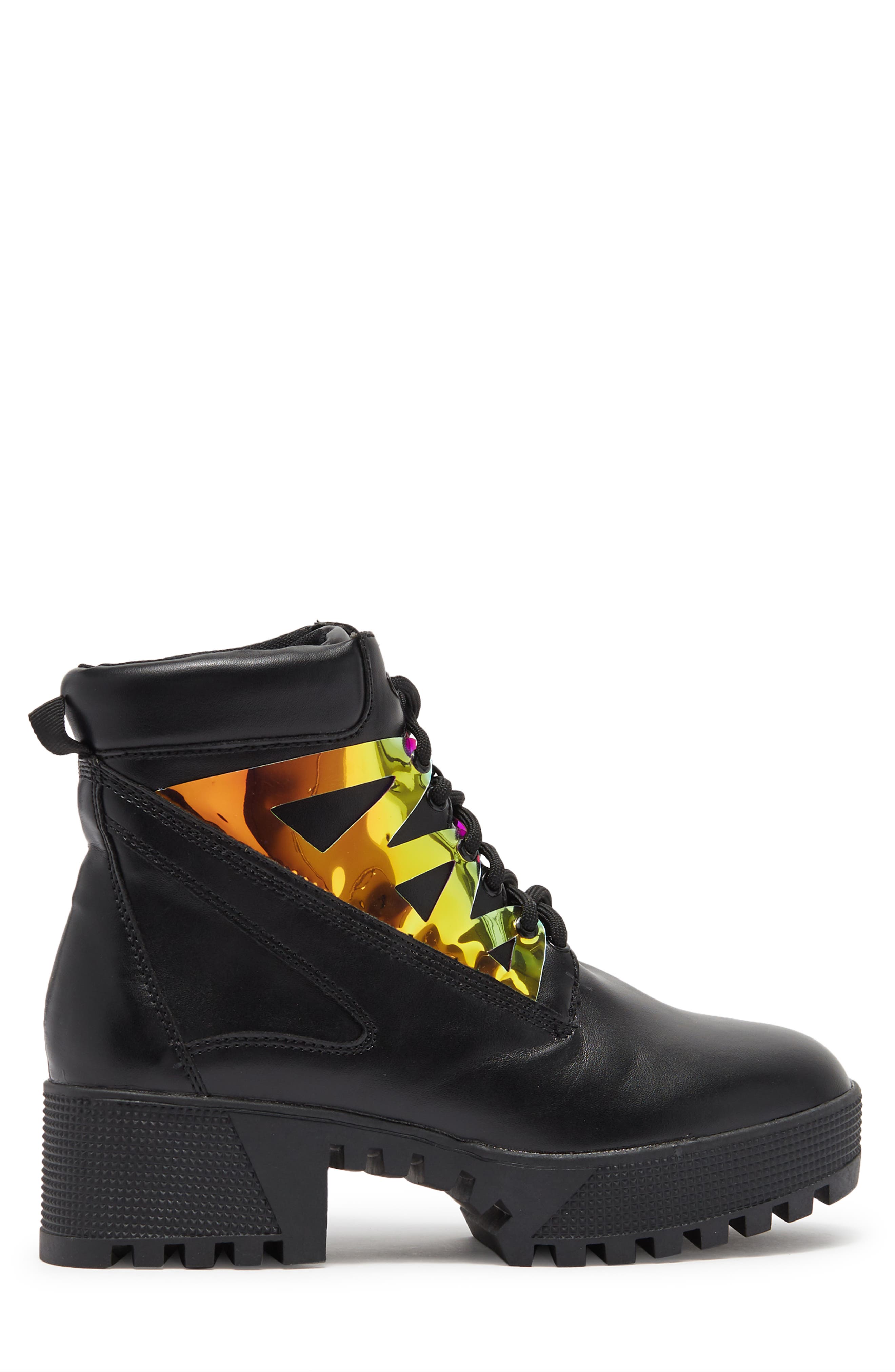 CAPE ROBBIN Singer Holographic Panel Lug Boot (Women) | Nordstromrack