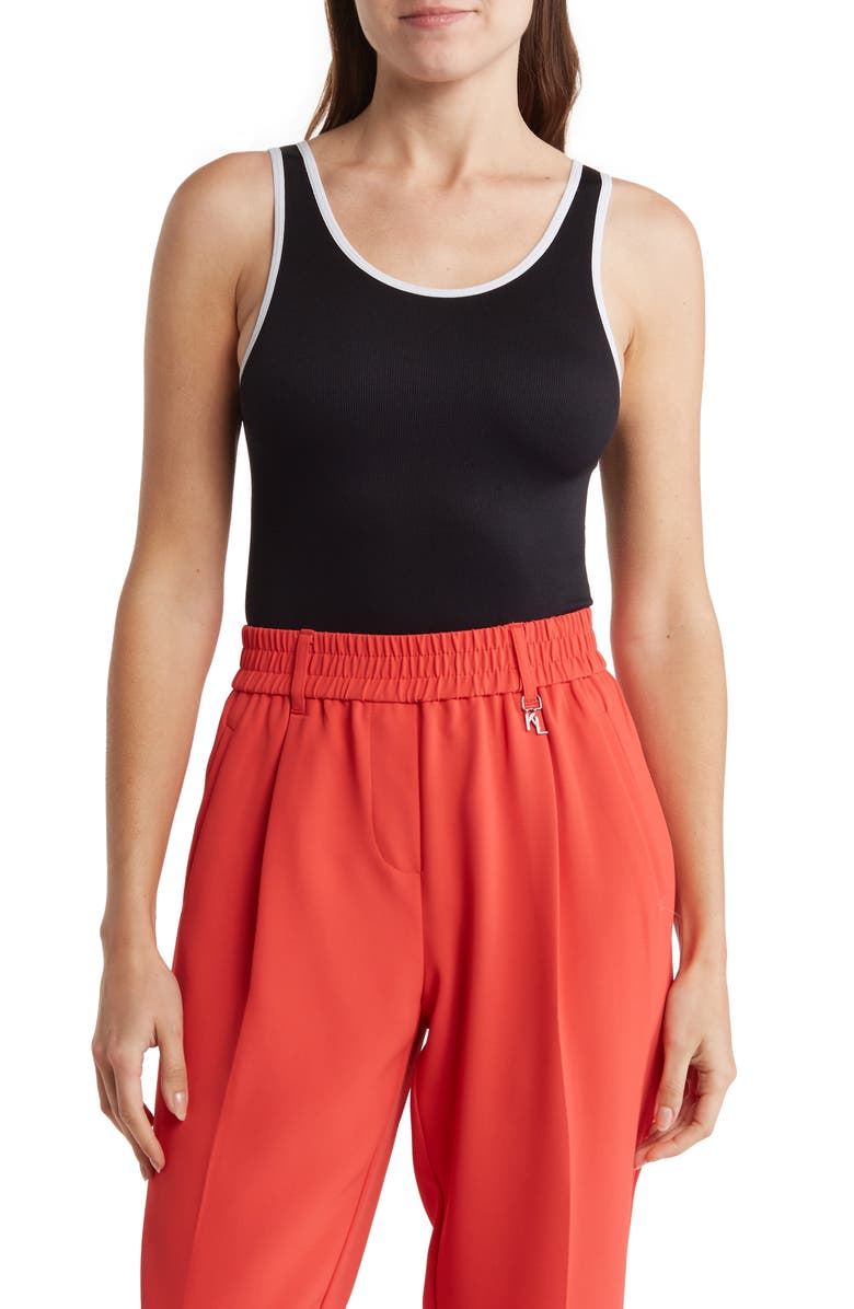 KARL LAGERFELD PARIS Piped Bodysuit | Nordstromrack