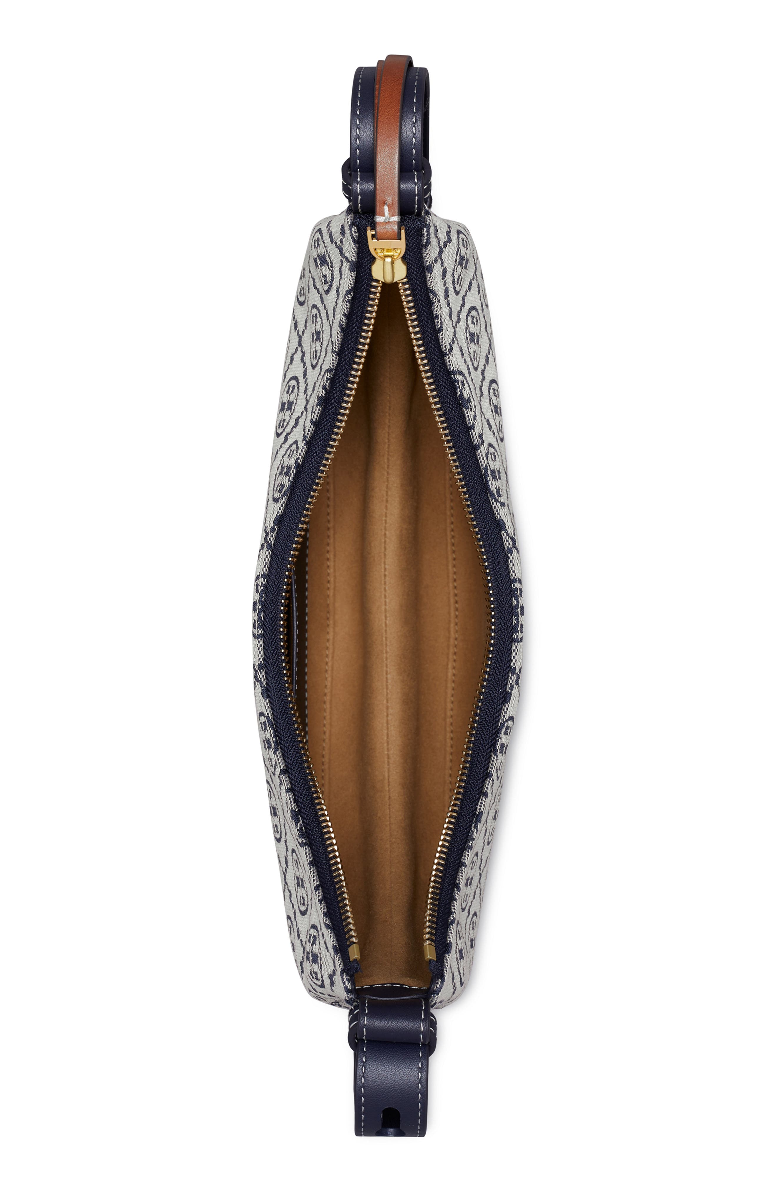 Tory Burch Romy T Monogram Half Moon Shoulder Bag | Nordstrom