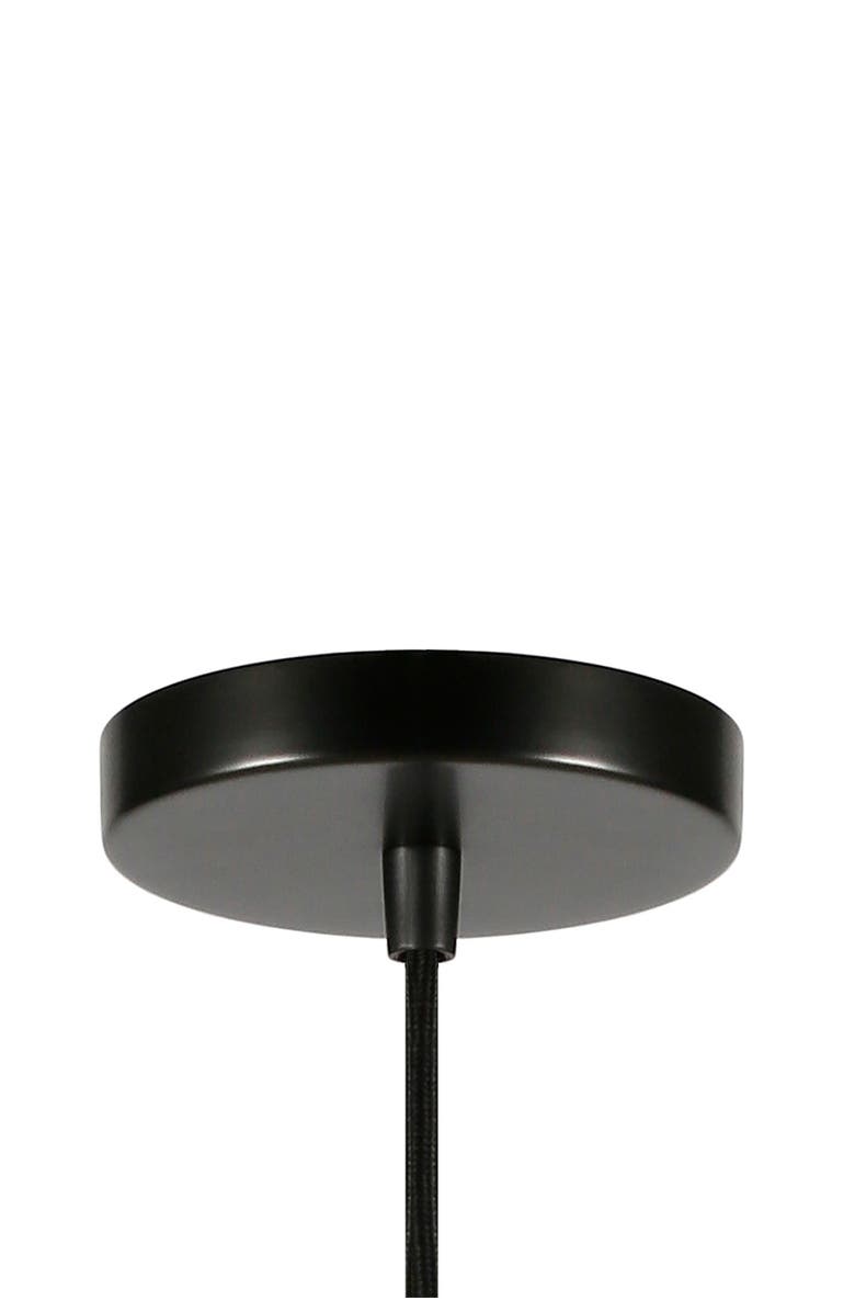 ADDISON AND LANE Lance Blackened Steel and Clear Glass Pendant ...