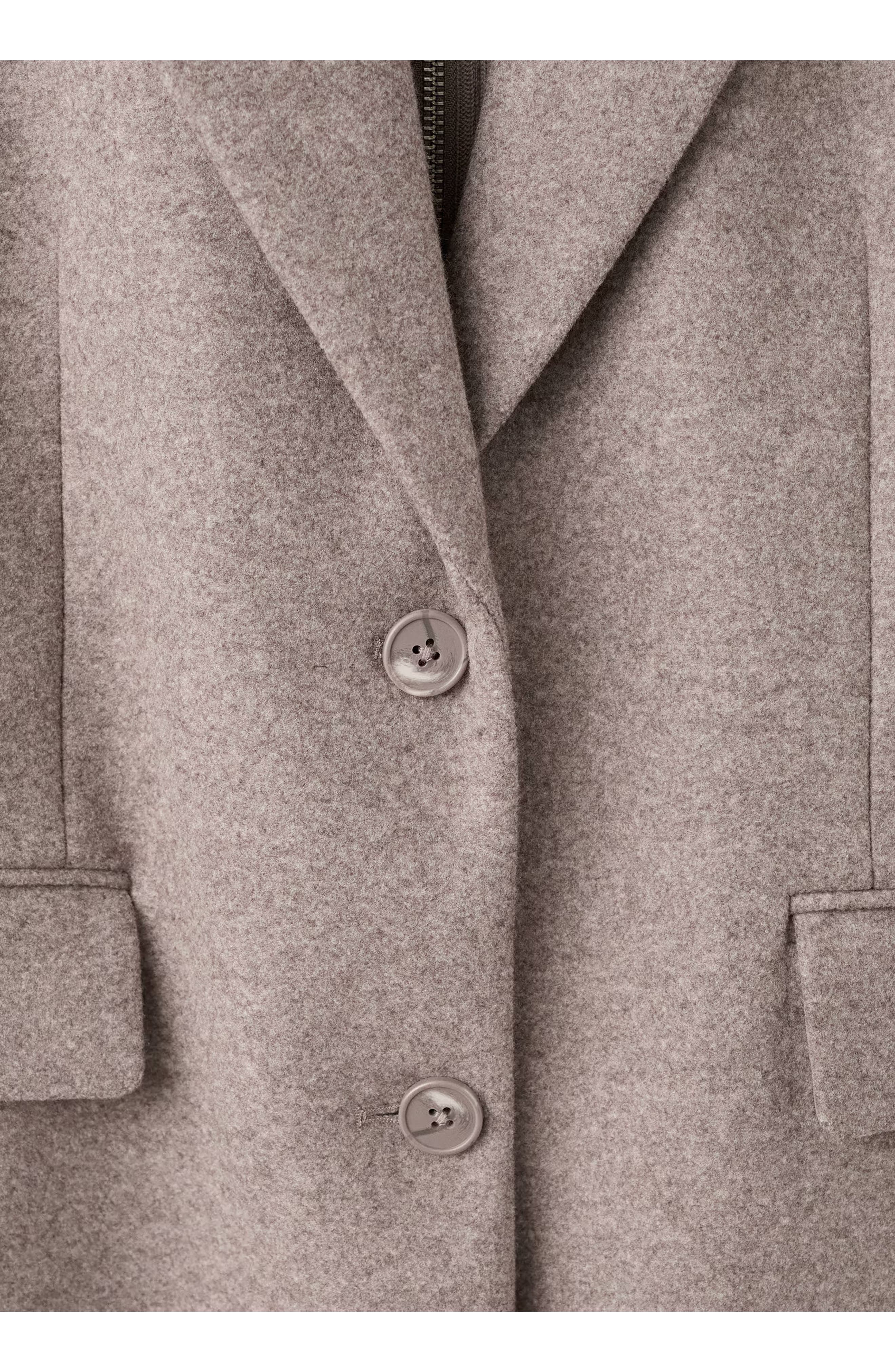 MANGO Notch Collar Coat with Removable Bib Insert | Nordstrom