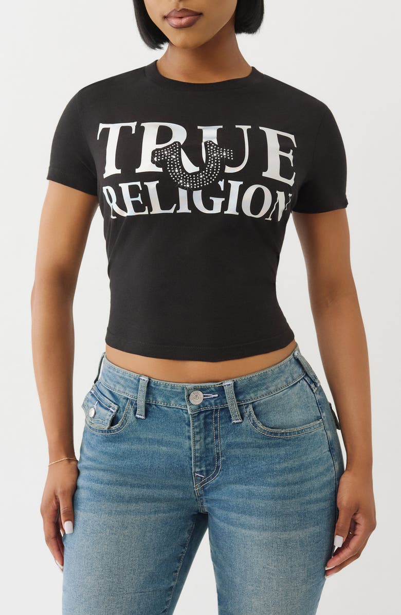 True Religion Crystal Embellished Graphic T-Shirt | Nordstromrack