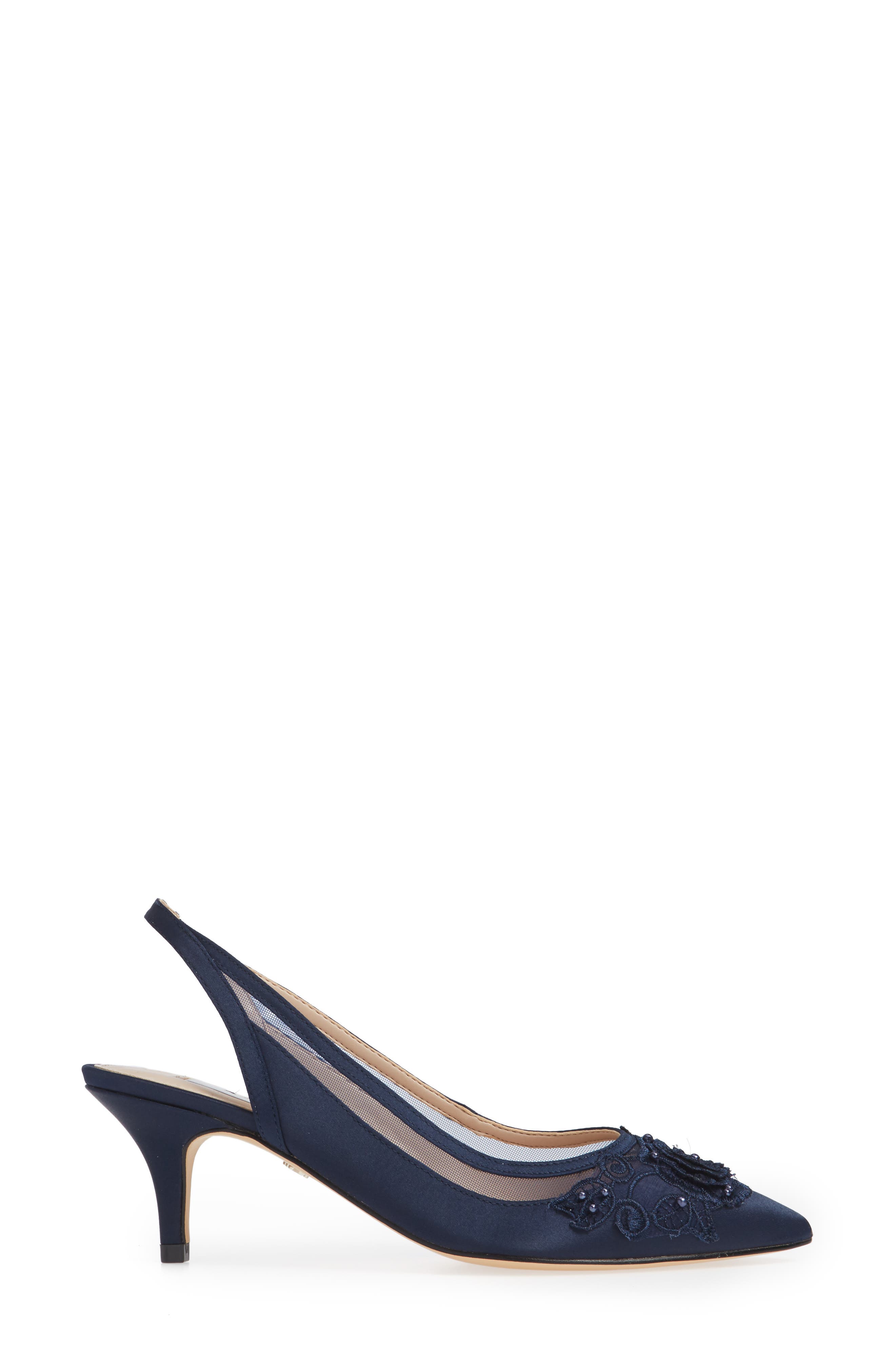 Nina Taela Floral Embellished Slingback Pump (Women) | Nordstromrack