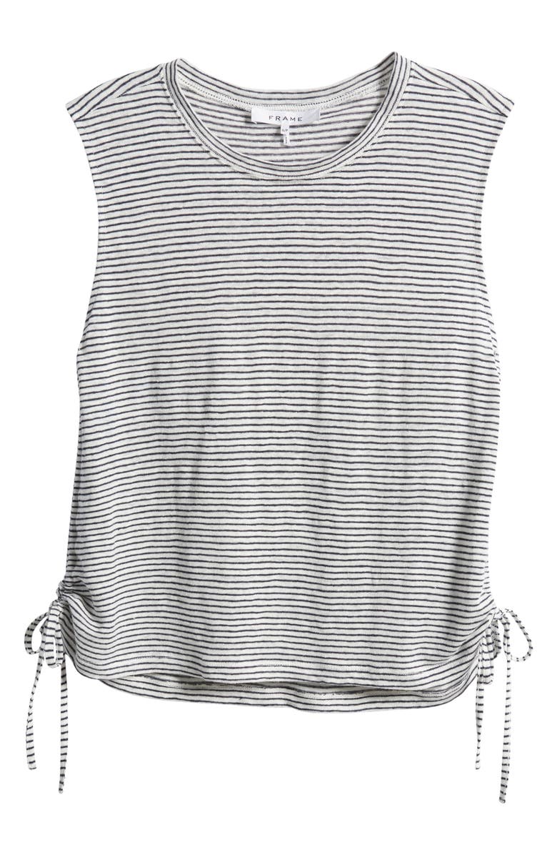 FRAME Stripe Side Cinch Muscle Tee | Nordstromrack