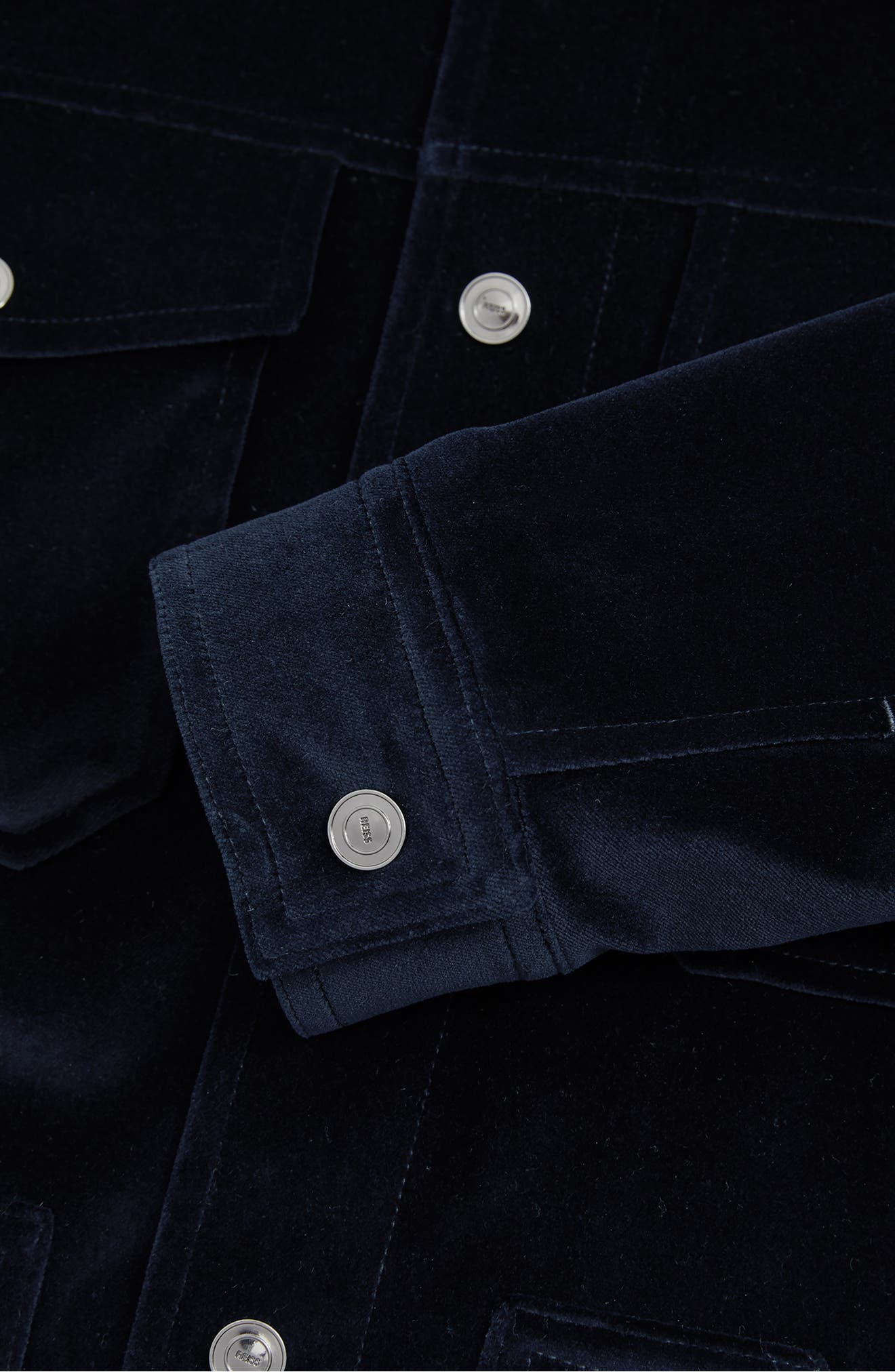 Reiss Stretch Velveteen Overshirt | Nordstromrack