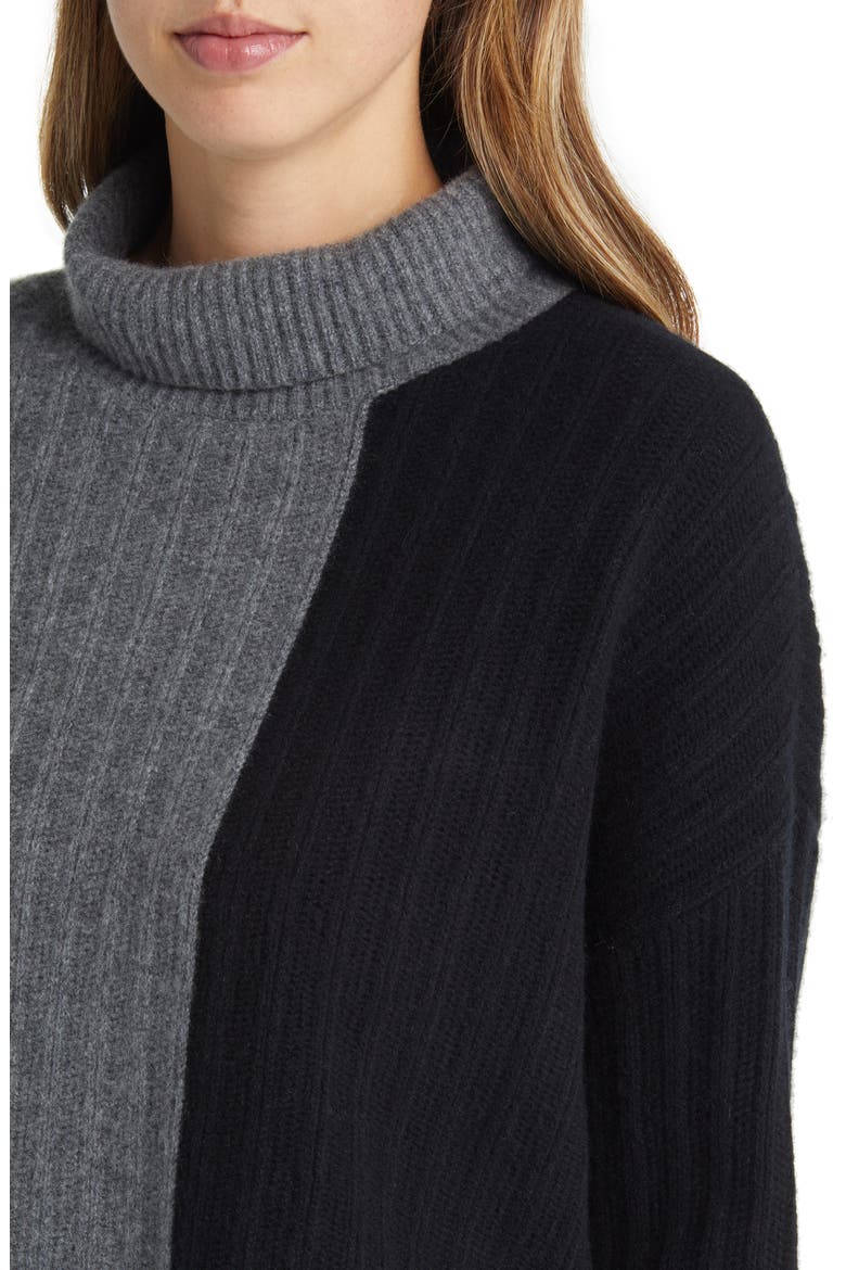 Colorblock Wool & Cashmere Turtleneck Sweater (Women) | Nordstrom