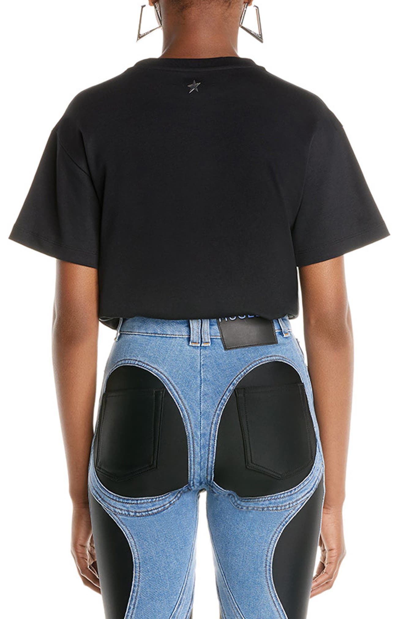 MUGLER Chrome Organic Cotton Logo Tee | Nordstrom
