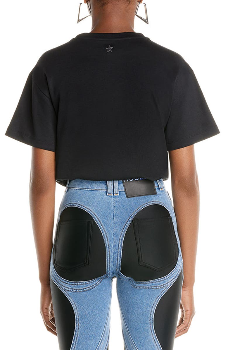 MUGLER Chrome Organic Cotton Logo Tee | Nordstrom
