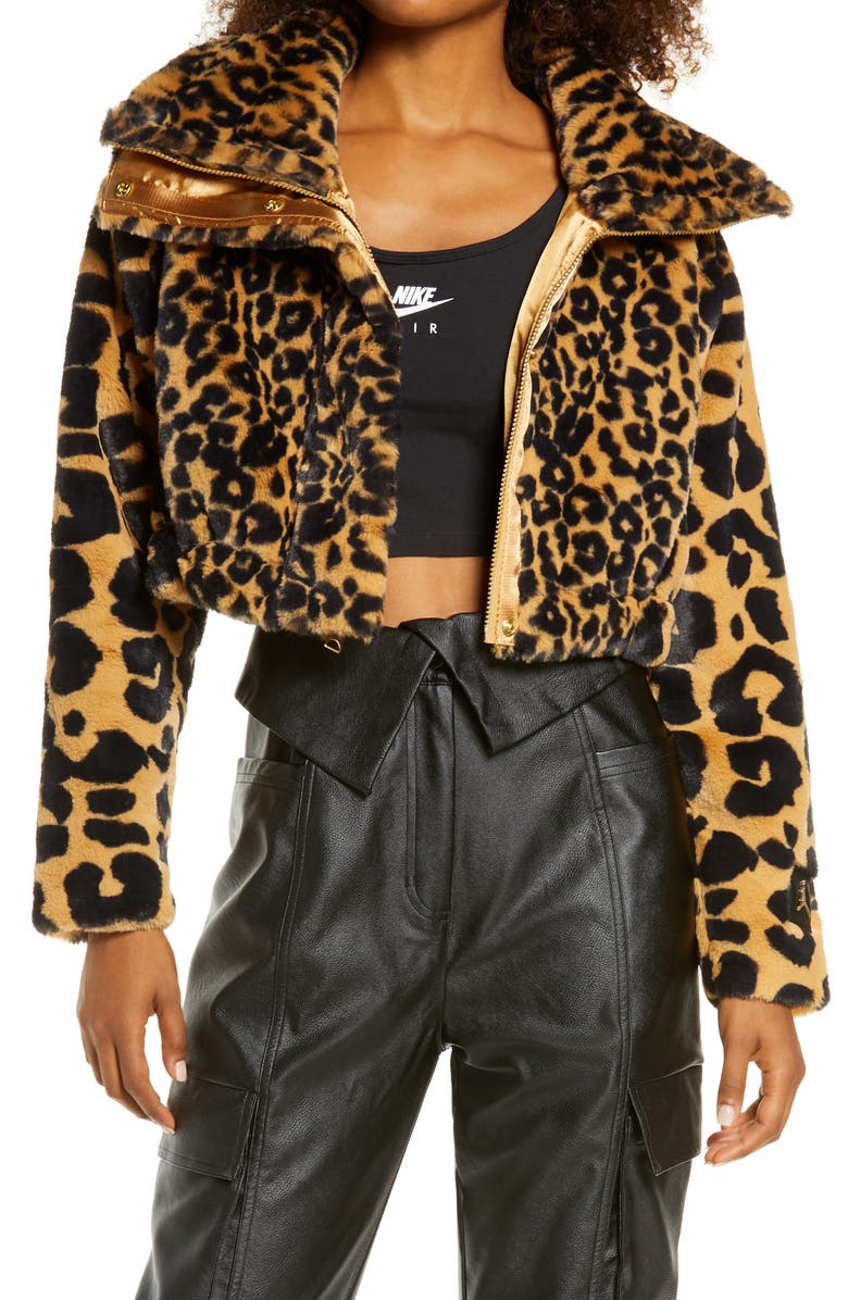 Jordan Court-to-Runway Animal Print Convertible Faux Fur Jacket ...