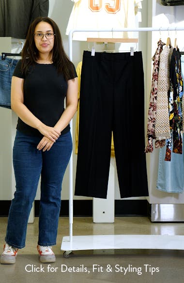Theory Sleek Flannel Straight Classic Pants | Nordstrom