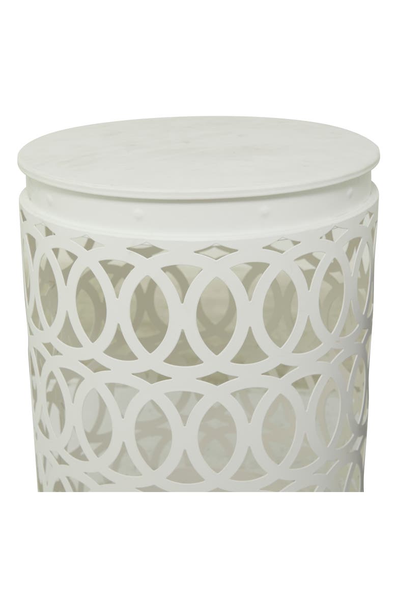 WILLOW ROW Multicolored Metal Contemporary Geometric Accent Table with ...