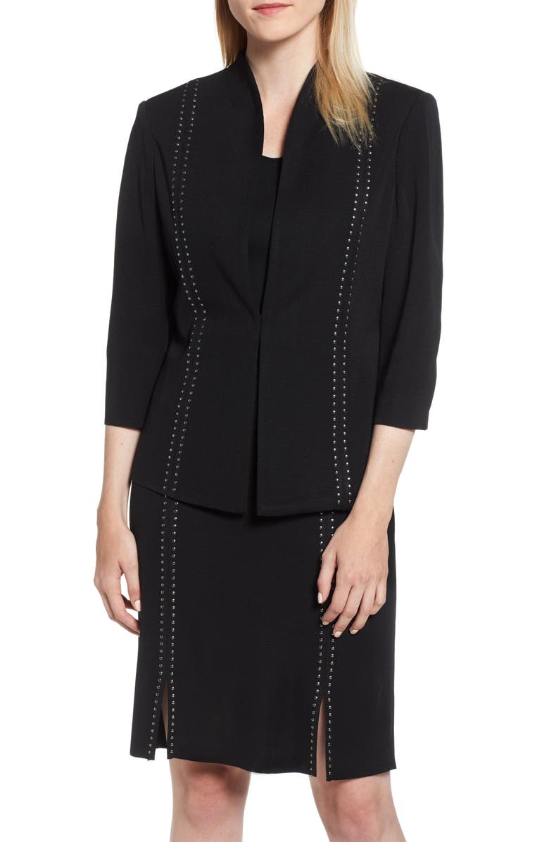 Ming Wang Stud Detail Knit Jacket | Nordstrom