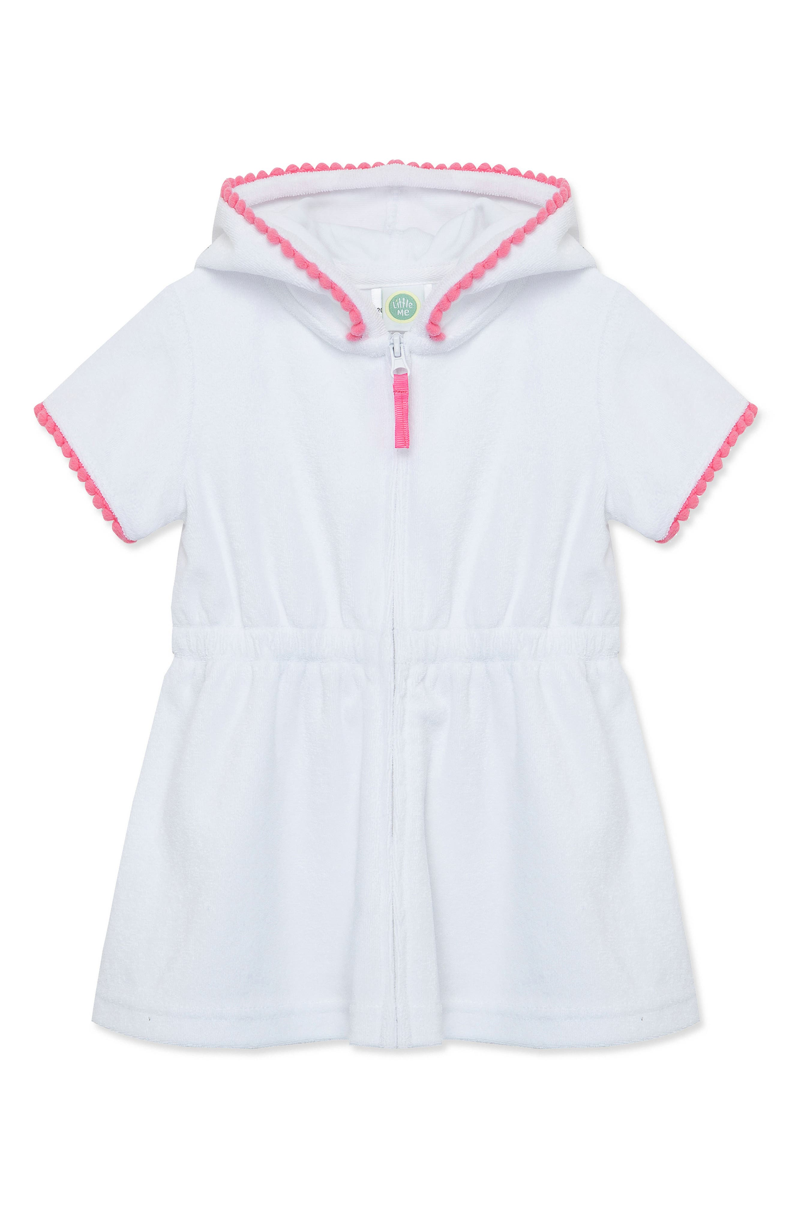 Little Me Zip Hooded Cover-Up Dress | Nordstromrack