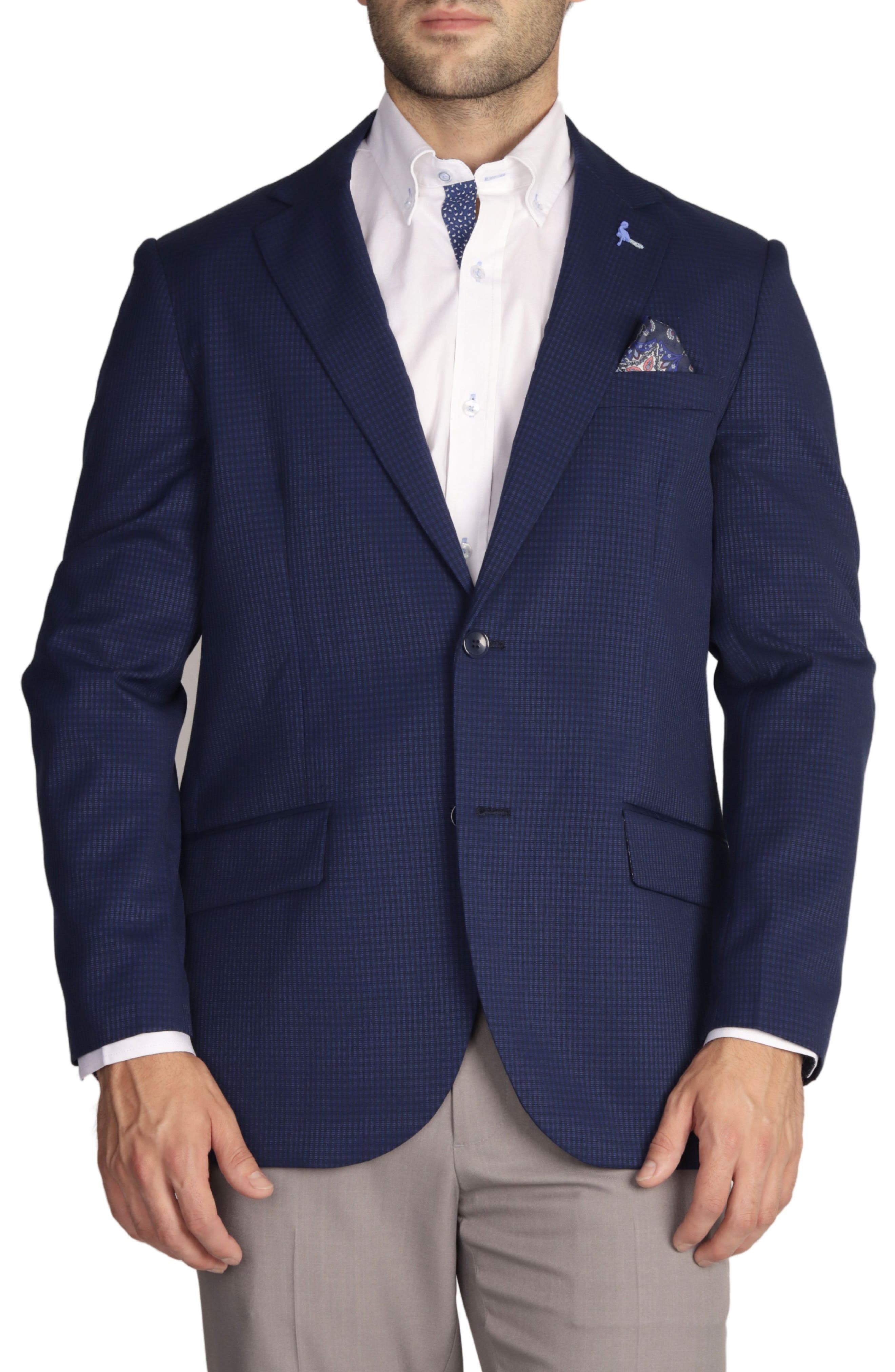 TailorByrd Navy Mini Check Sportcoat | Nordstromrack