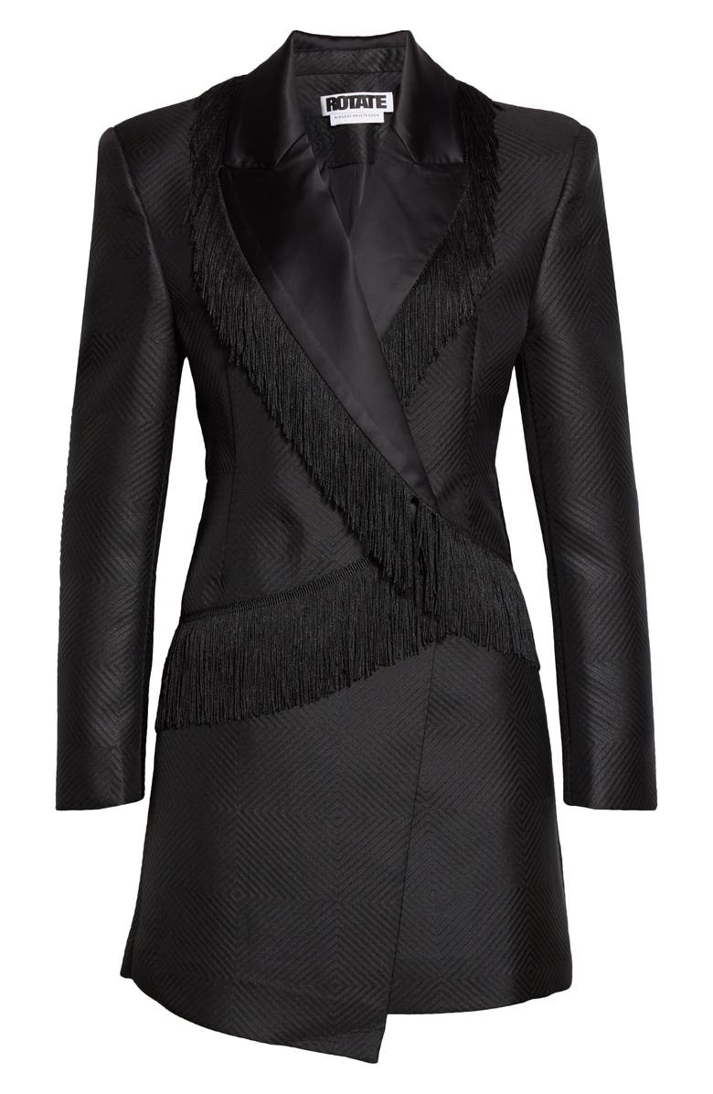 ROTATE Shannon Fringe Long Sleeve Blazer Dress | Nordstrom