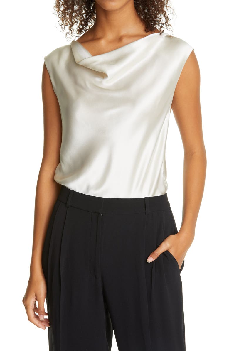 Club Monaco Soft Cowl Neck Silk Top | Nordstromrack