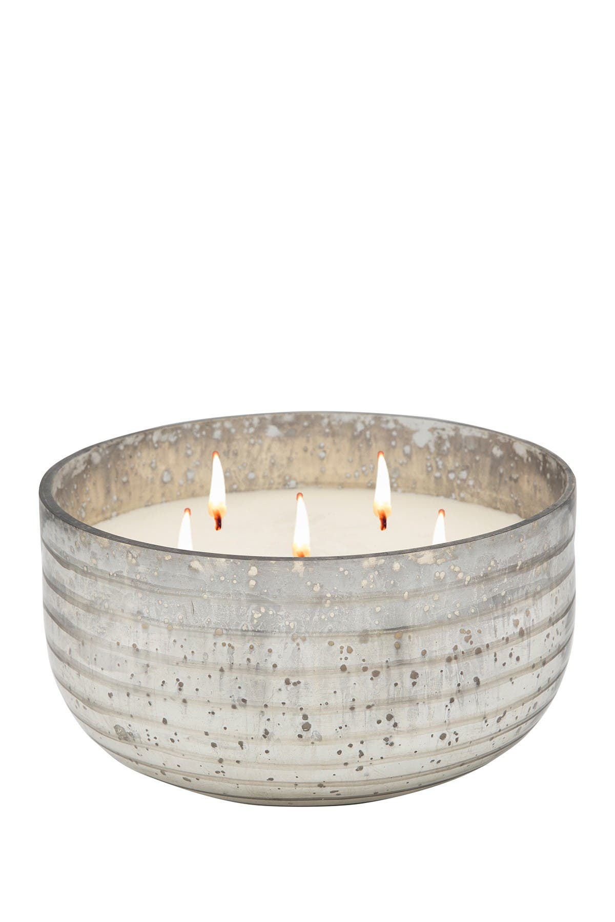 SAGEBROOK HOME 78 oz. Candle on Silver Striped Bowl by Liv & Skye ...