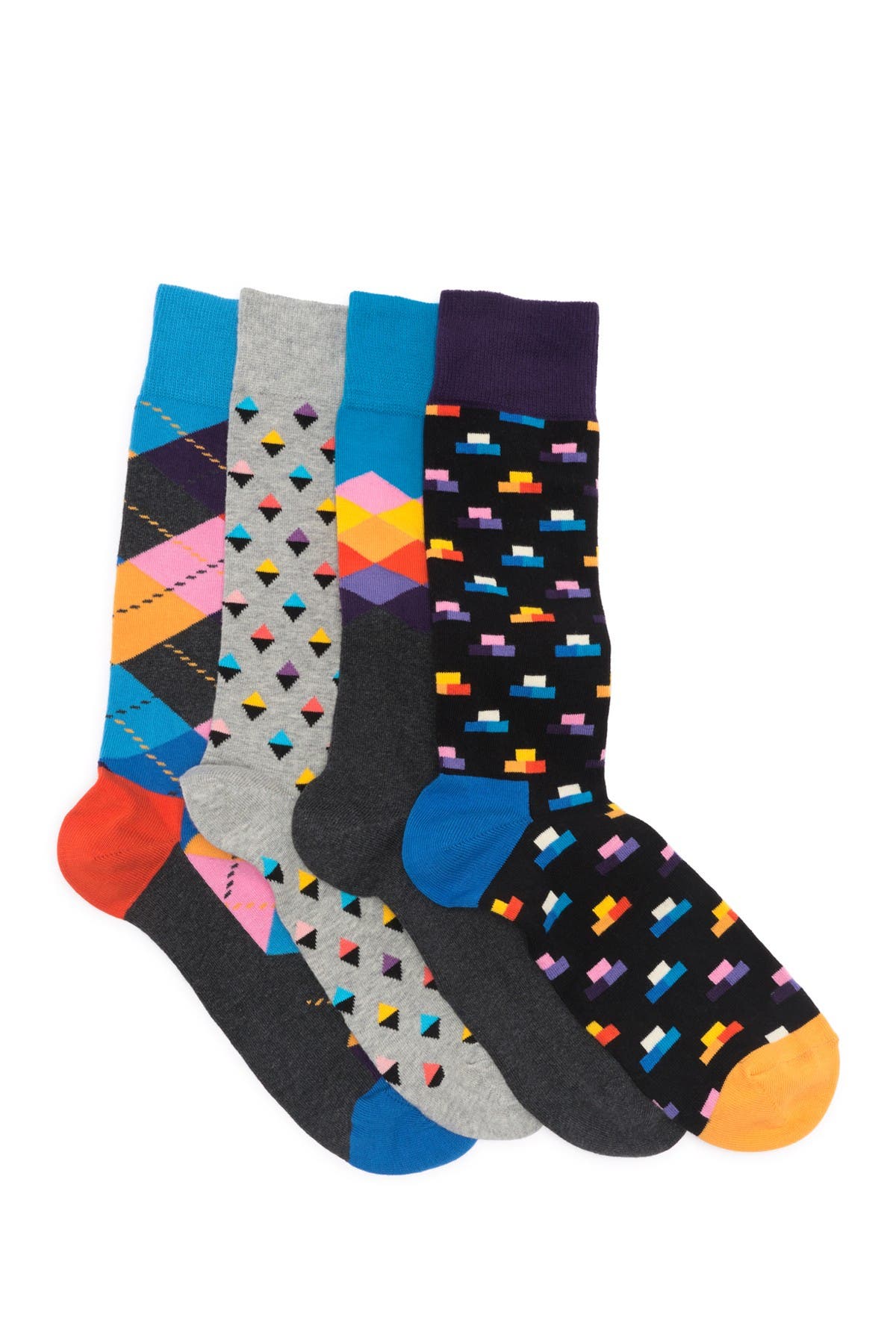Happy Socks Printed Gift Box Crew Socks - Pack of 4 | Nordstromrack