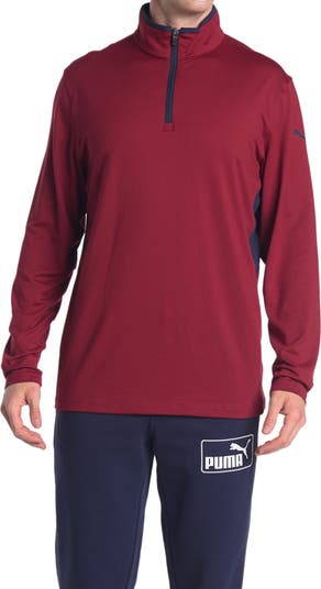 PUMA Red Rotation 1/4 Zip Golf Pullover | Nordstromrack
