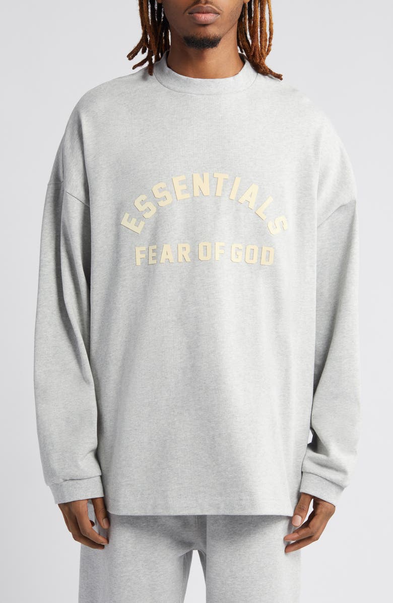 Fear of God Essentials Oversize Long Sleeve Logo Graphic T-Shirt ...