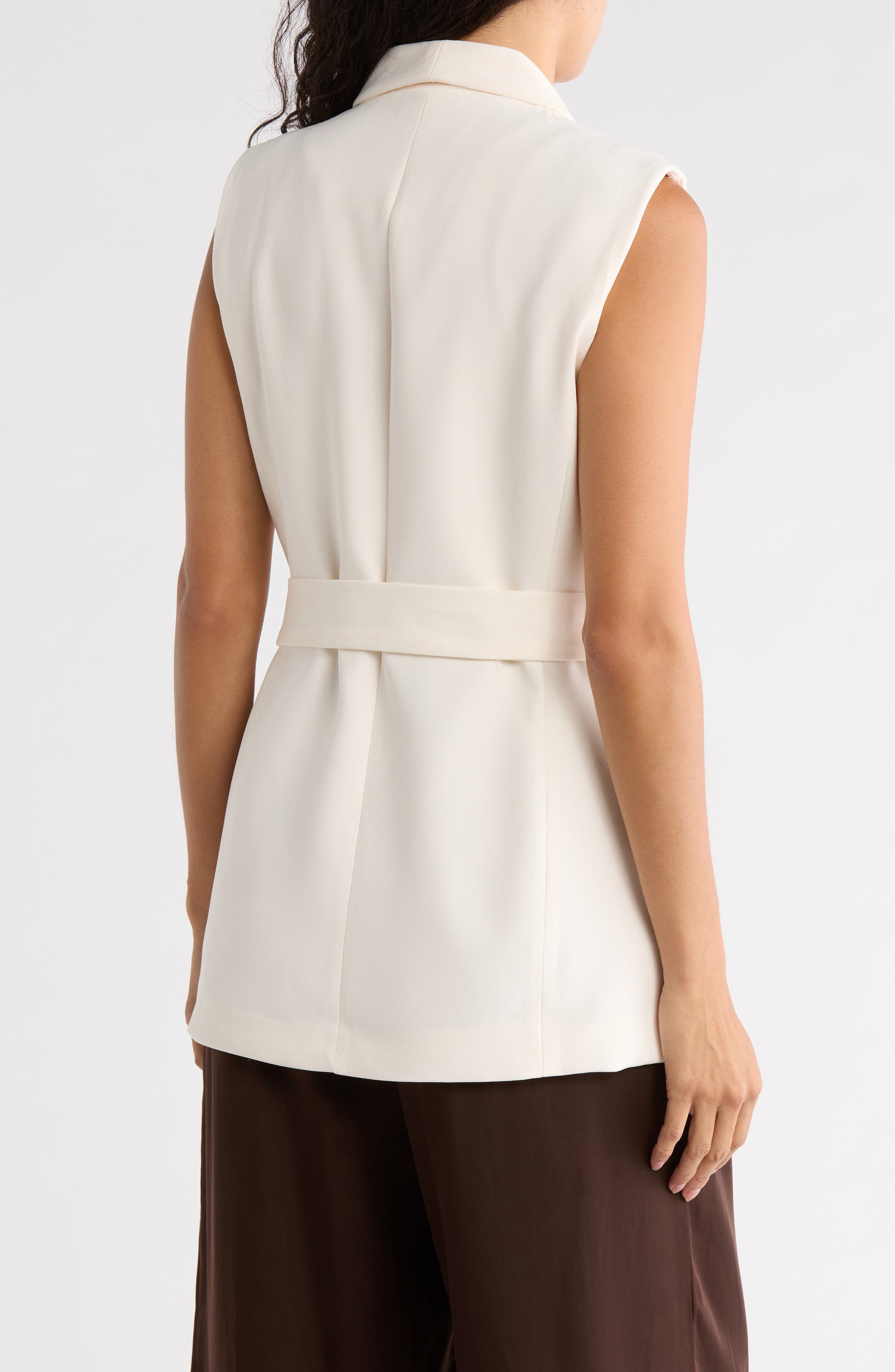 T Tahari Belted Tuxedo Vest | Nordstromrack