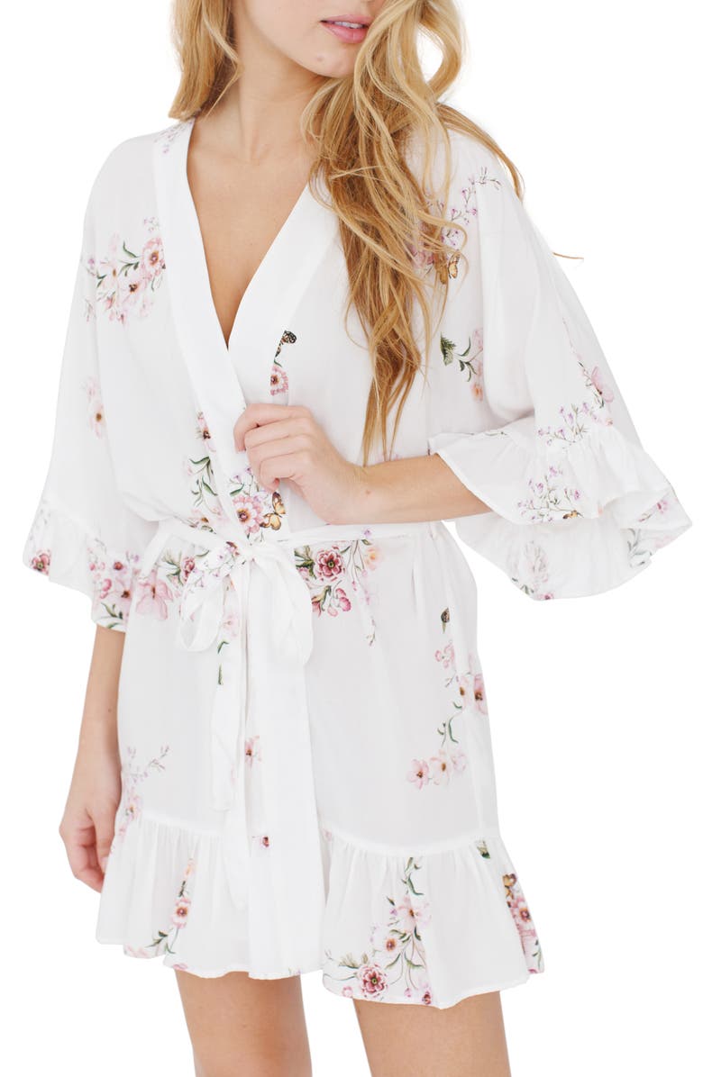 Plum Pretty Sugar Flutter Floral Robe | Nordstrom