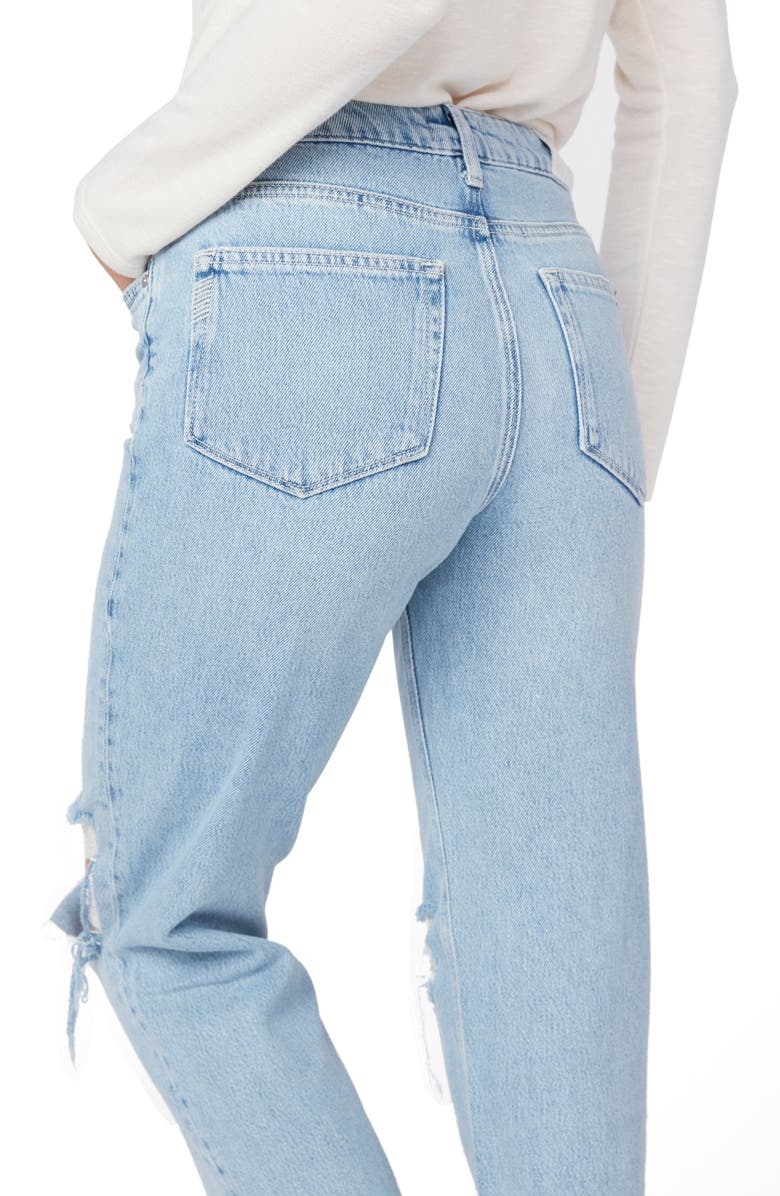 PAIGE Noella Straight Leg Raw Hem Jeans | Nordstromrack