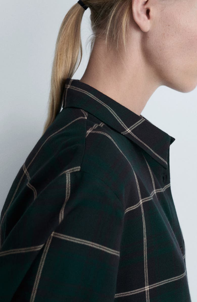 MANGO Check Flannel Pajama Shirt | Nordstrom