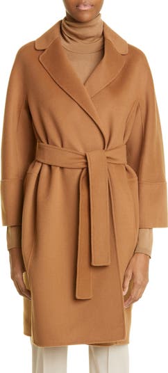 Max Mara Arona Belted Double Face Virgin Wool Wrap Coat | Nordstrom