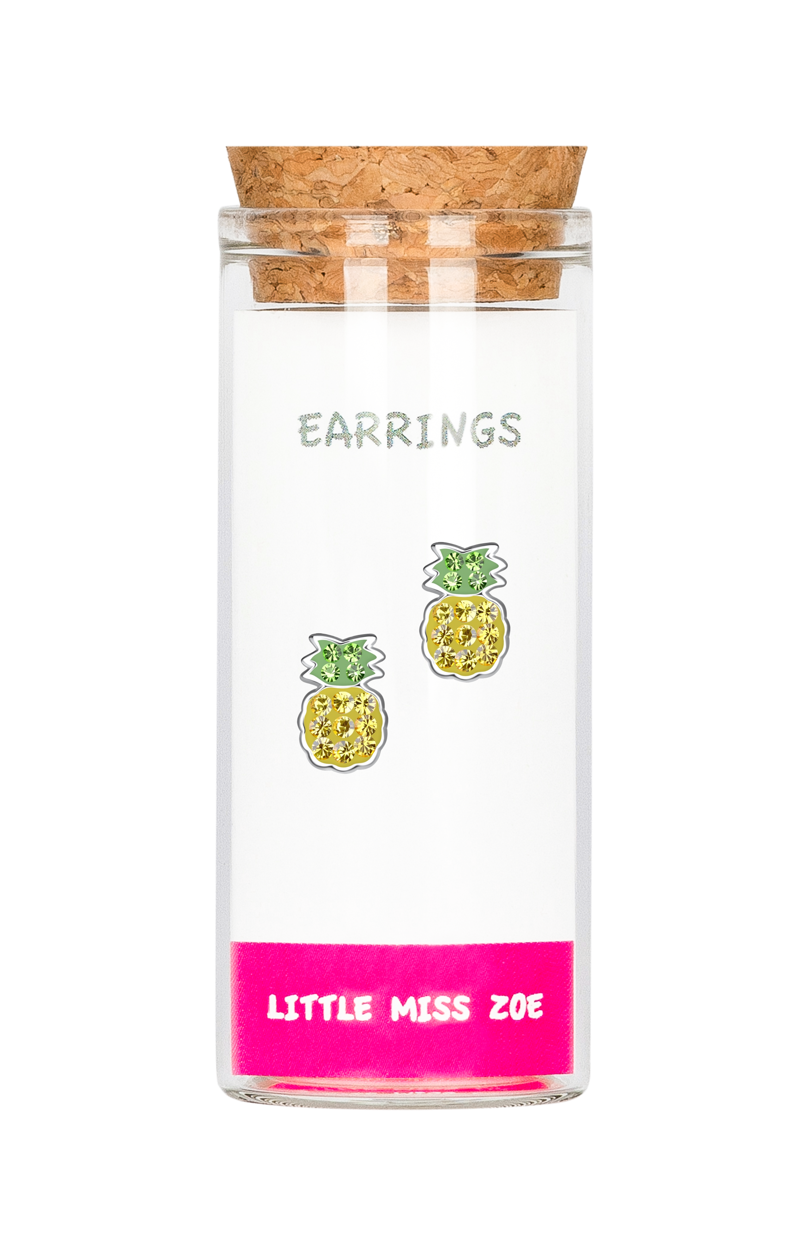 Little Miss Zoe Kids' Sterling Silver Pineapple Stud Earrings in Gift ...